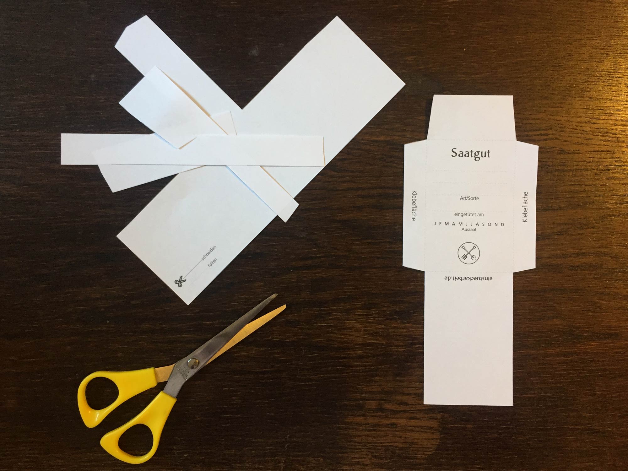 Saatgut-Tüten seber machen: Anleitung plus Vorlage – Ein Stück Arbeit